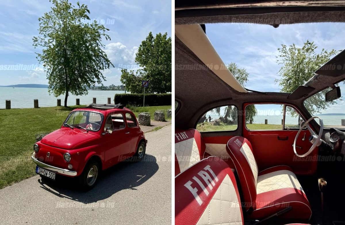 Veterán Fiat 500 eladó a Balaton partján